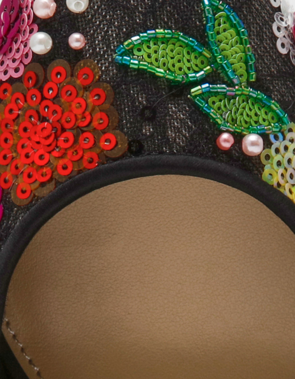 CYRUS Black Floral Pointed-Toe Sequin Embellished Women's Heel – Betsey ...