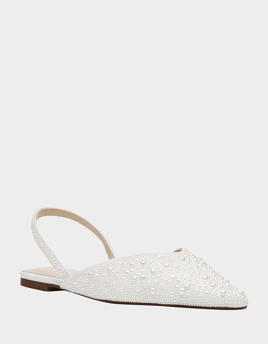 VANCE PEARL Slingback Pointed Toe Flats | Slingback Flats – Betsey Johnson