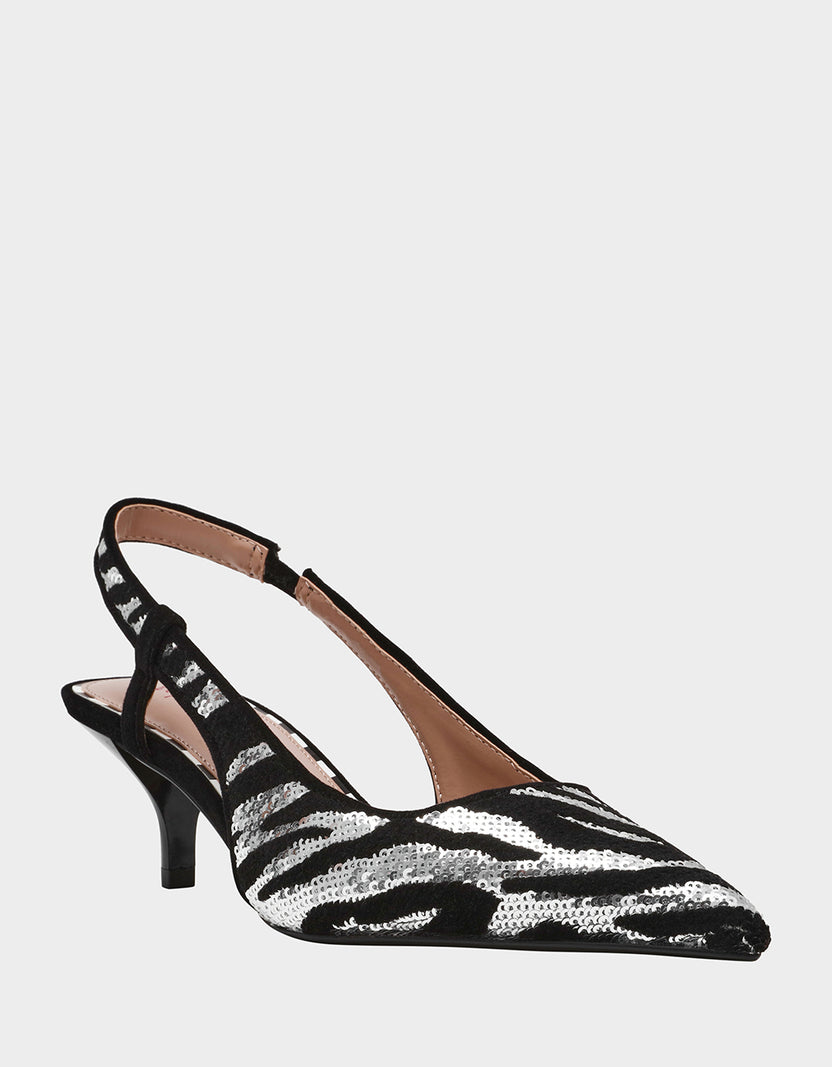 WILLAH BLACK Slingback Kitten Heel | Women's Heels – Betsey Johnson