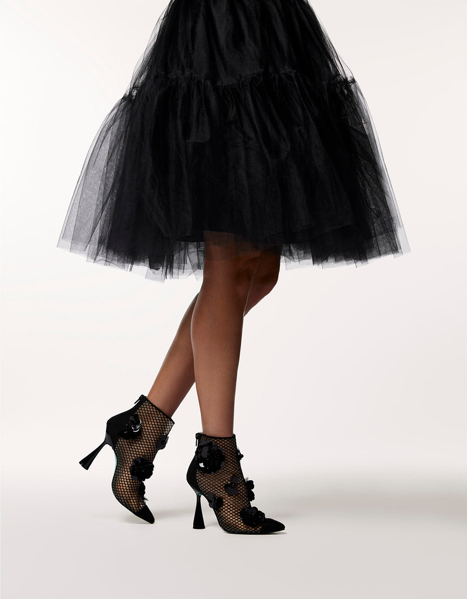 NAVEY BLACK Mesh Bootie | Women's Booties – Betsey Johnson