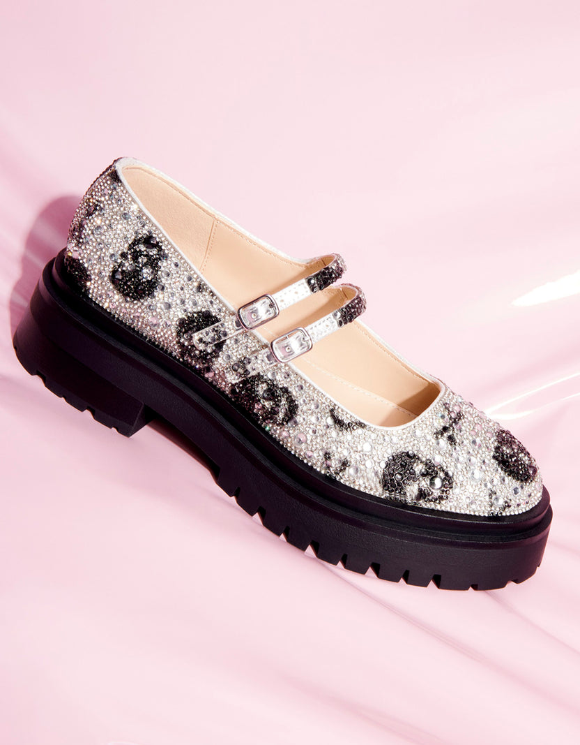 RICO SILVER SKULLS Rhinestone Loafer | Women's Mary Jane's – Betsey Johnson