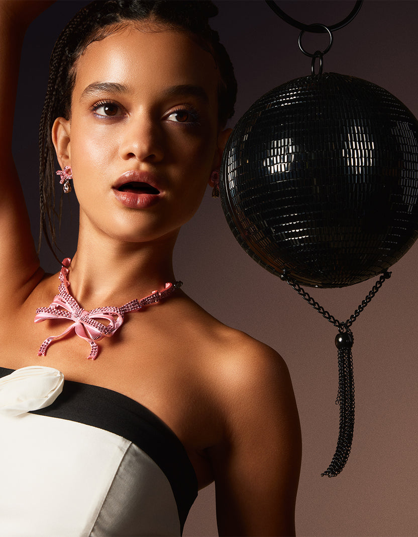 KITSCH DANCIN QUEEN DISCO BALL BAG BLACK | Disco Ball Bag – Betsey Johnson