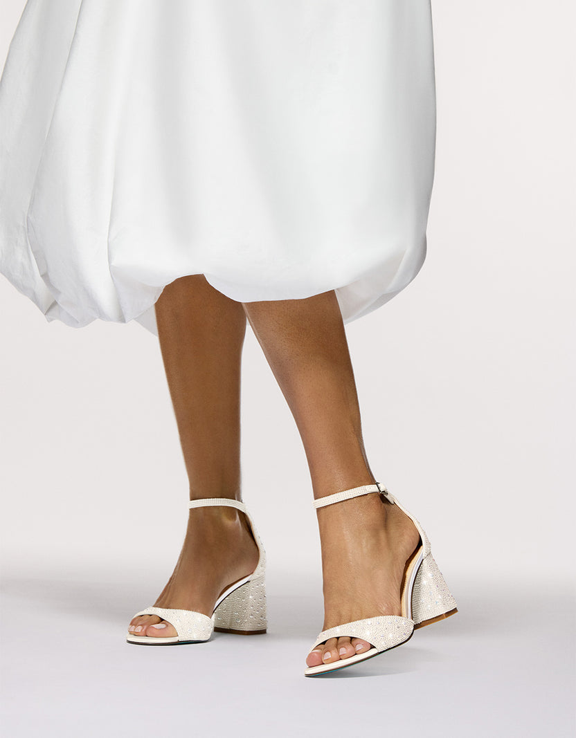 KAMI PEARL Block Heel Open Toe Women's Heel – Betsey Johnson