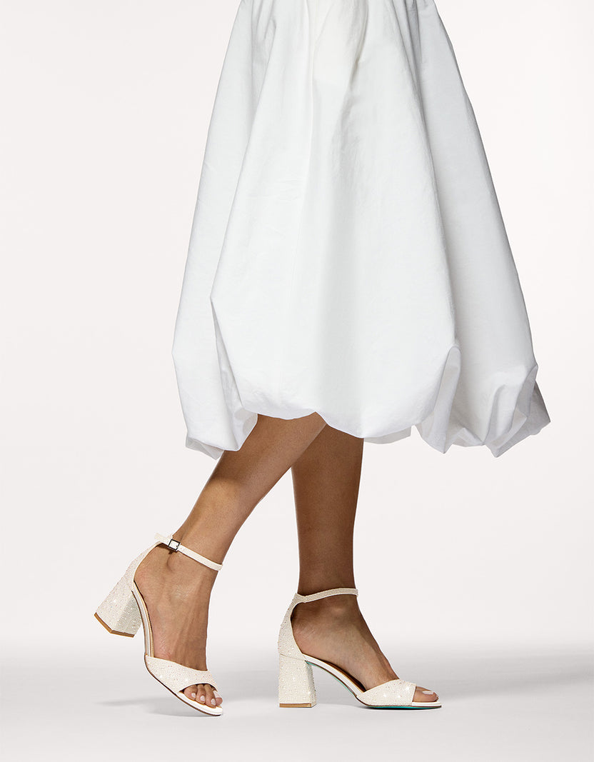 KAMI PEARL Block Heel Open Toe Women's Heel – Betsey Johnson