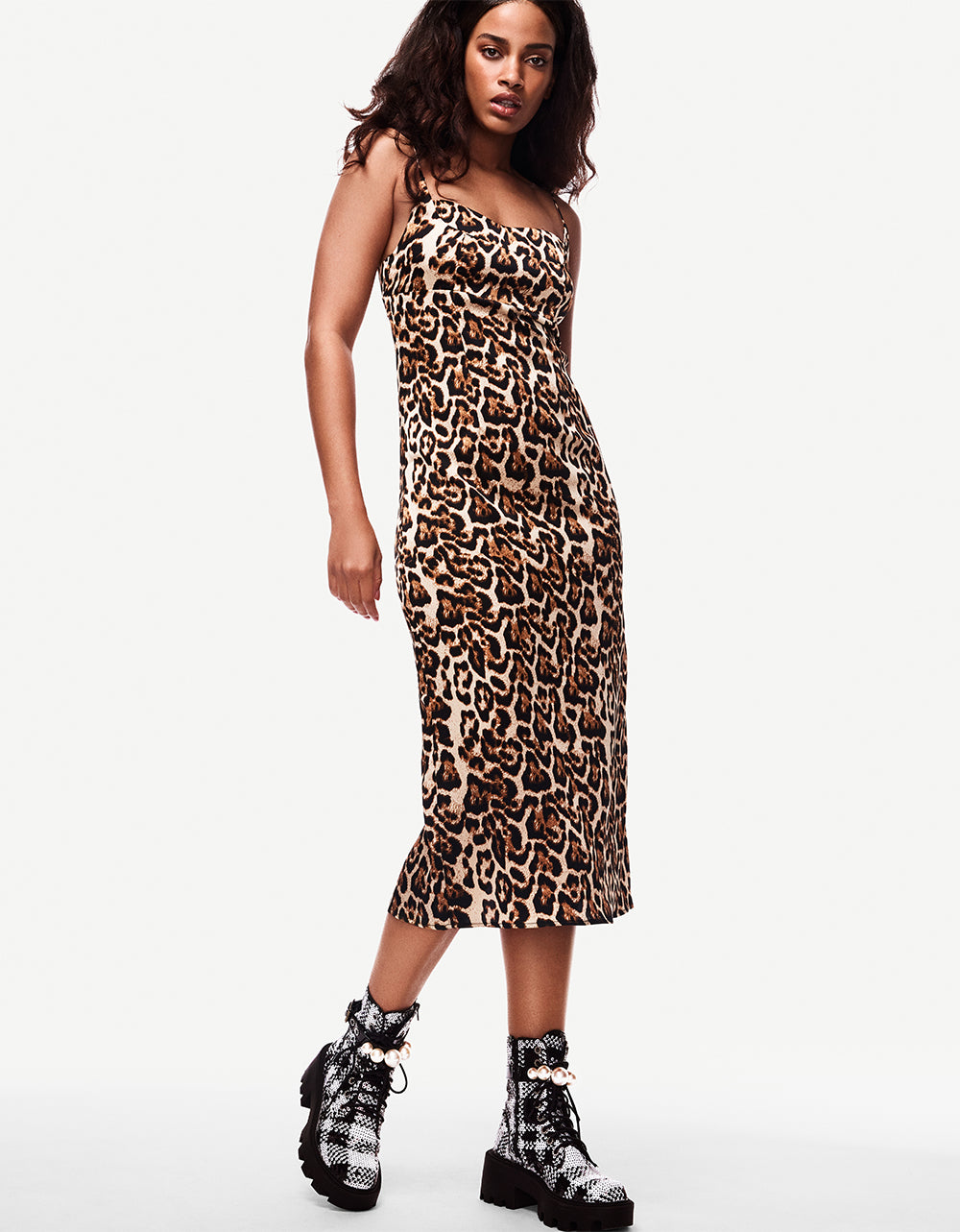 UNTAMED DRESS LEOPARD LEOPARD | Women's Leopard Print Midi Dress – Betsey Johnson