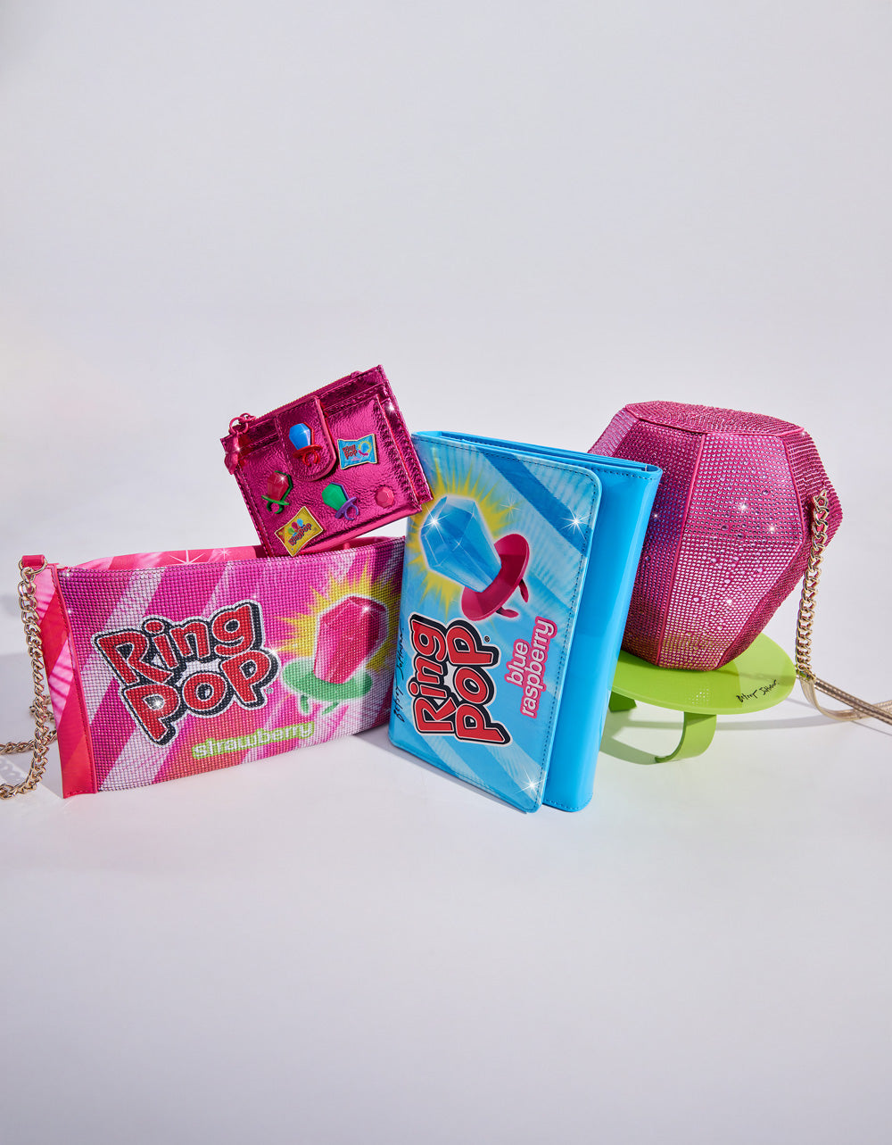 RING POP PATENT WALLET ON CHAIN BLUE Women's Ring Pop Halloween Wallet ...