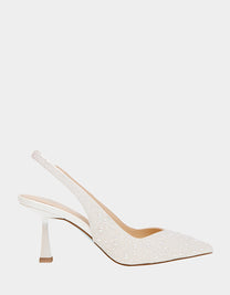 CLARK IVORY Pumps | Women's Pearl Sling-Back Pumps – Betsey Johnson