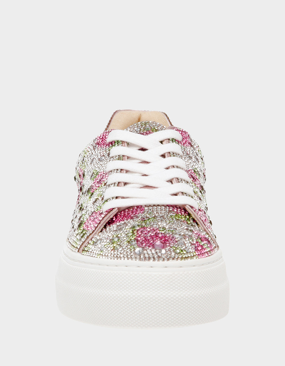 SB-SIDNY FLORAL | Floral Rhinestone Sneaker – Betsey Johnson
